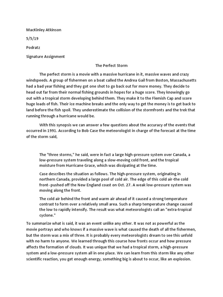 The Perfect Storm | PDF | Tropical Cyclones | Storms