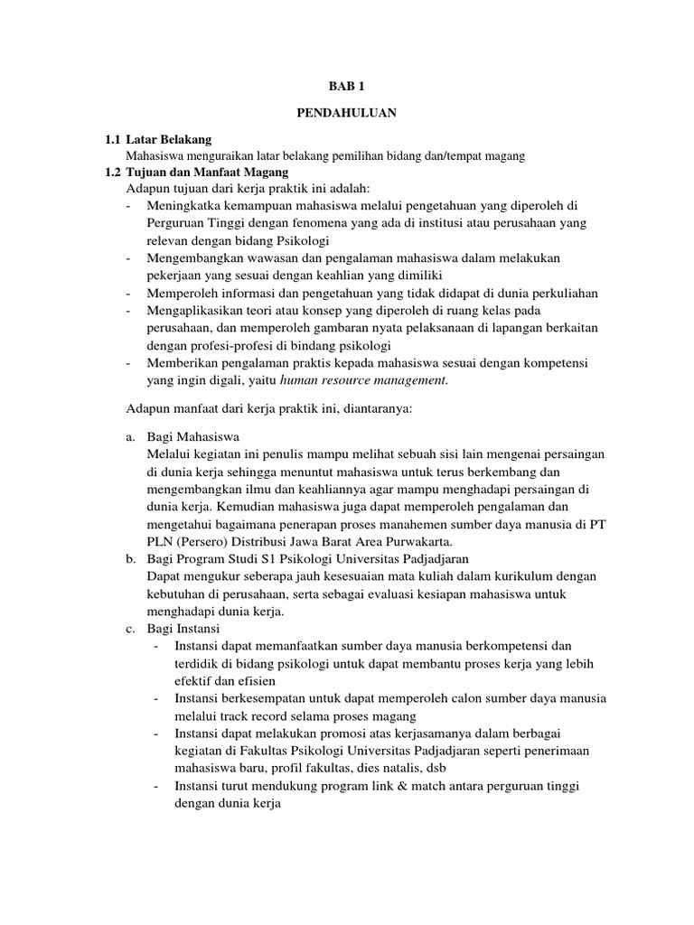 Laporan Magang PLN | PDF