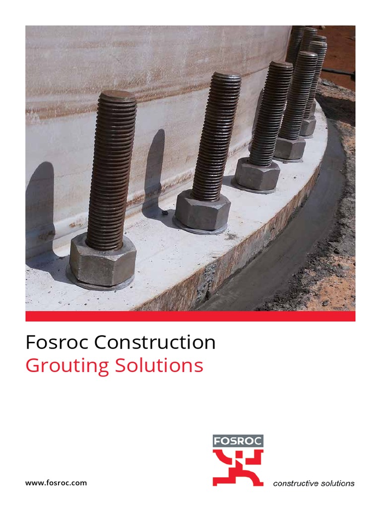 Fosroc Grouting Brochure | PDF | Epoxy | Concrete