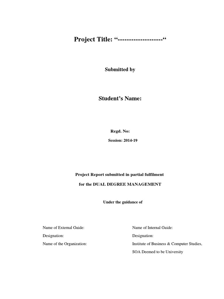 SIP Report Format | Download Free PDF | Data Analysis | Science