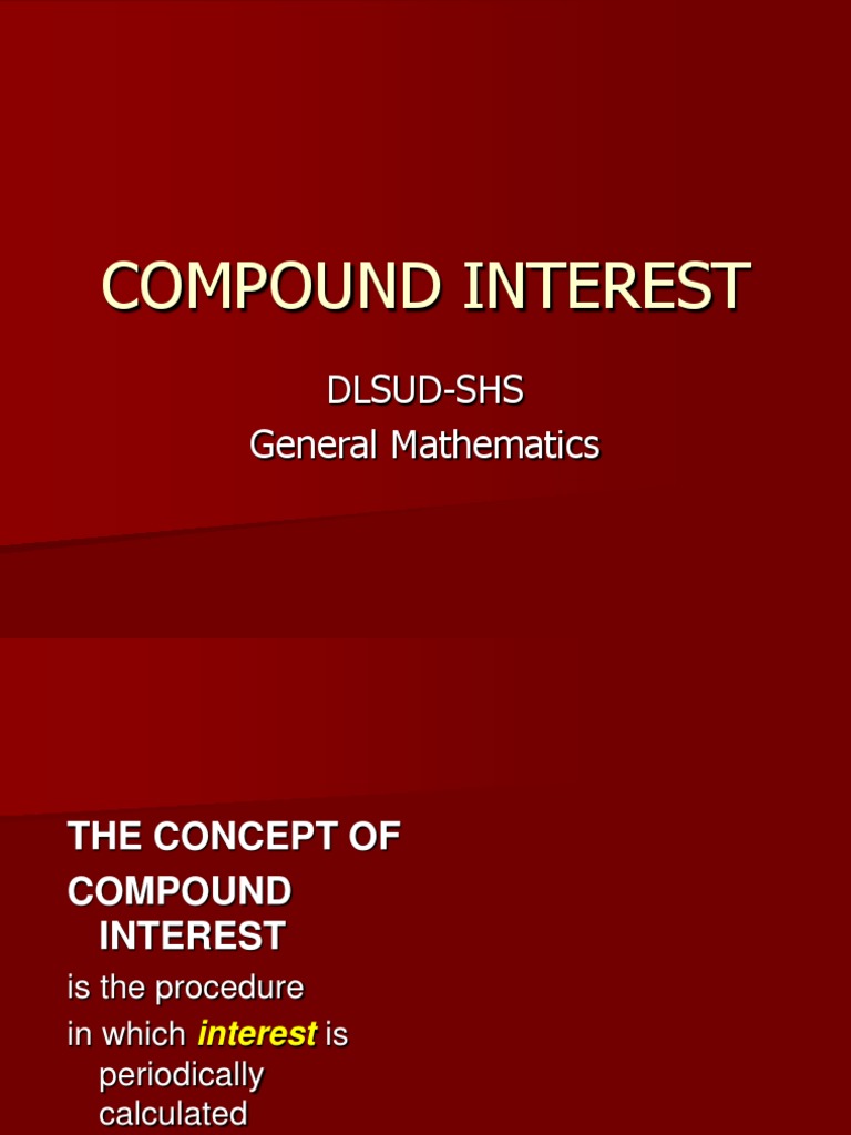 Genmath Compound Interest | PDF | Compound Interest | Interest