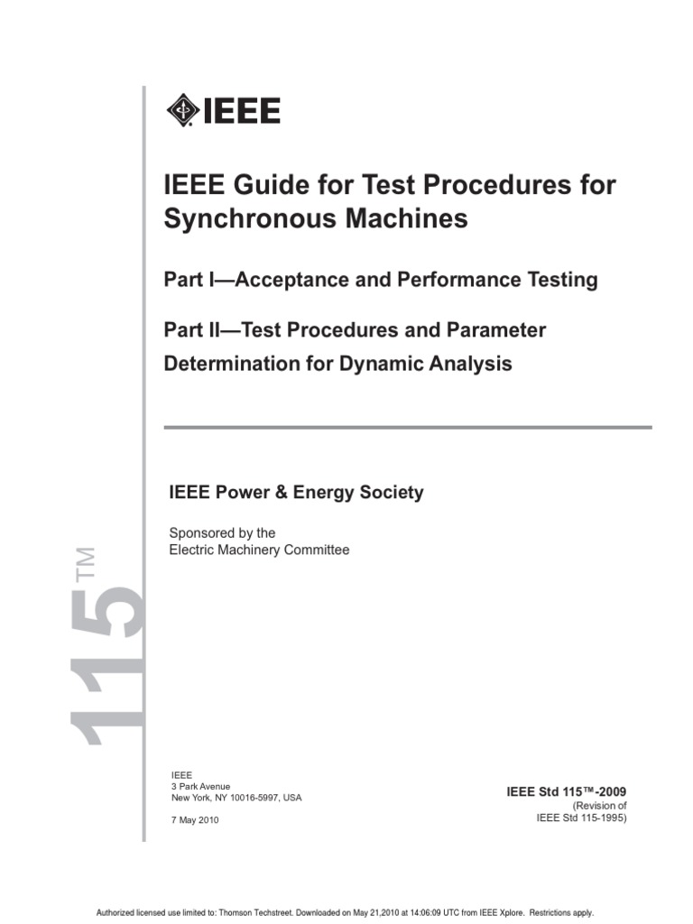Previews IEEE 115-2009 Pre | PDF | Steady State | Institute Of ...