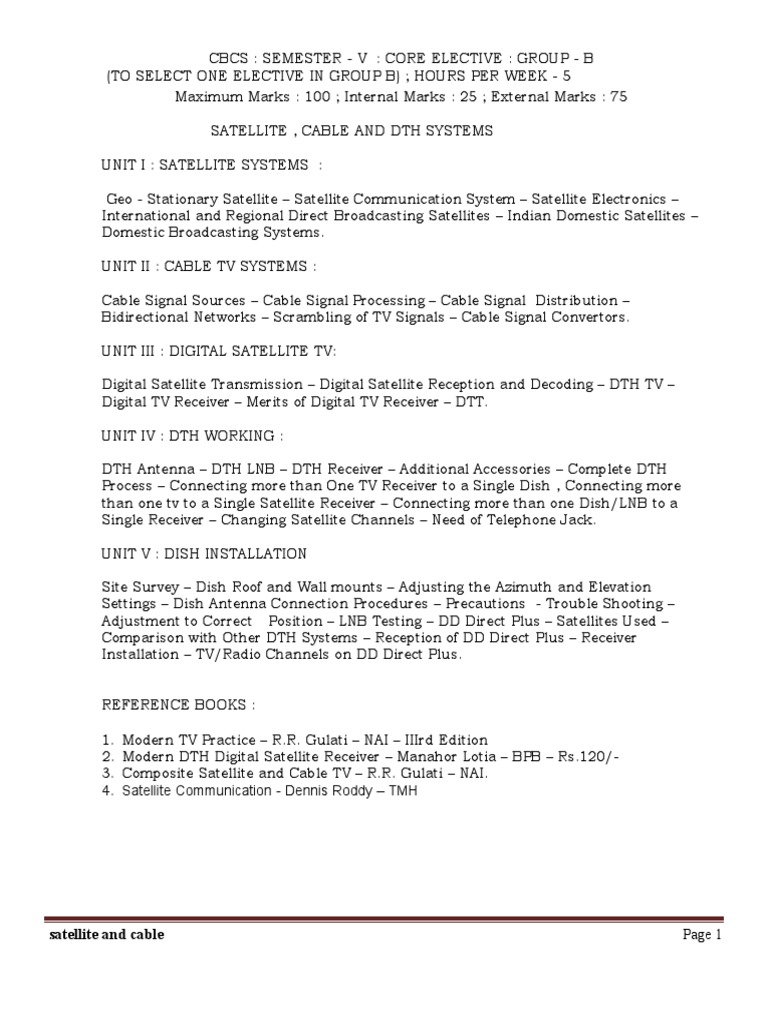 A Satellite Notes | PDF | Set Top Box | Radio Broadcasting