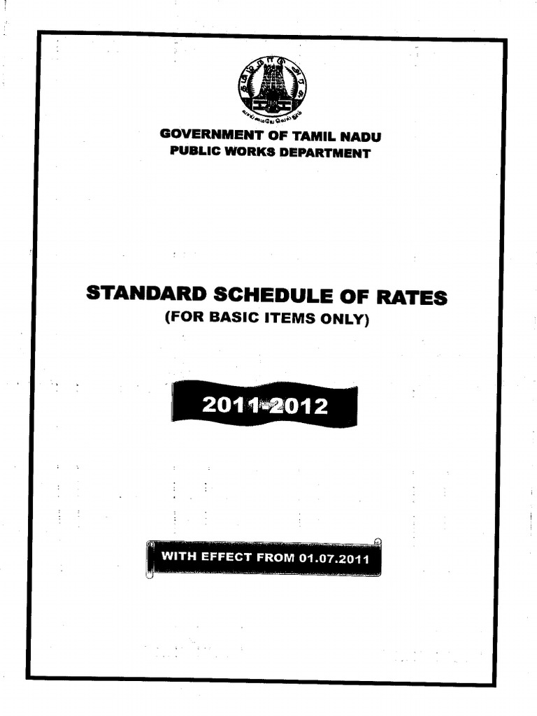 Schedule of Rates PDF | PDF