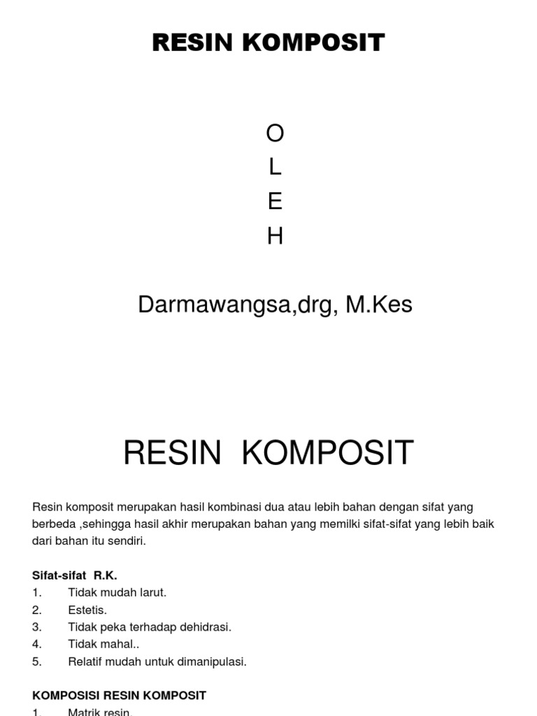 Resin Komposit | PDF
