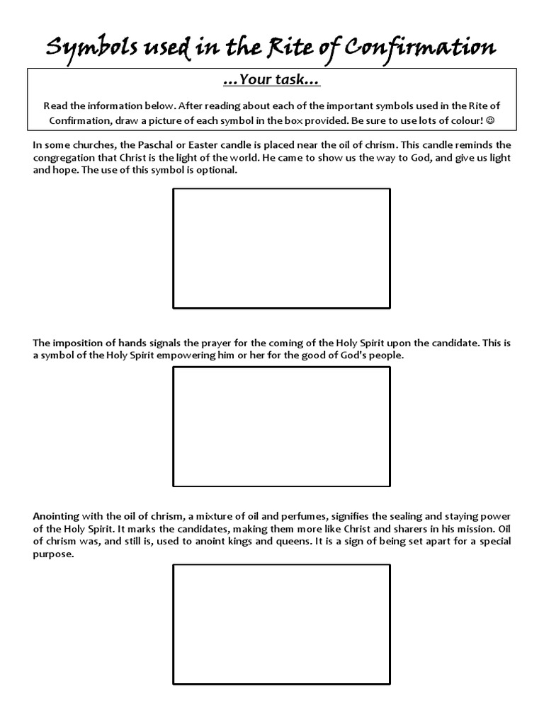 Symbols Used in The Rite of Confirmation | PDF