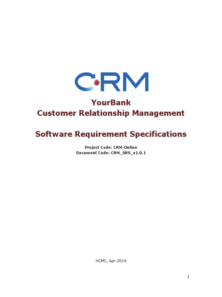 CRM Software Requirements Overview | PDF | Specification (Technical ...