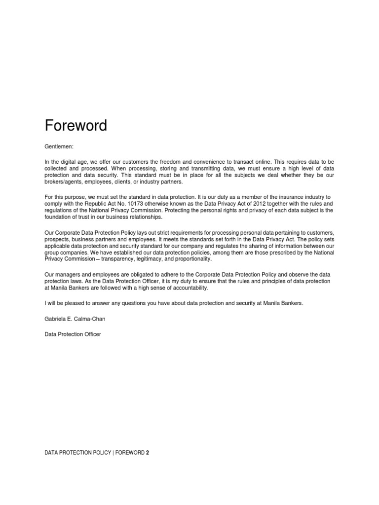 Privacy Manual | Information Privacy | Personally Identifiable Information