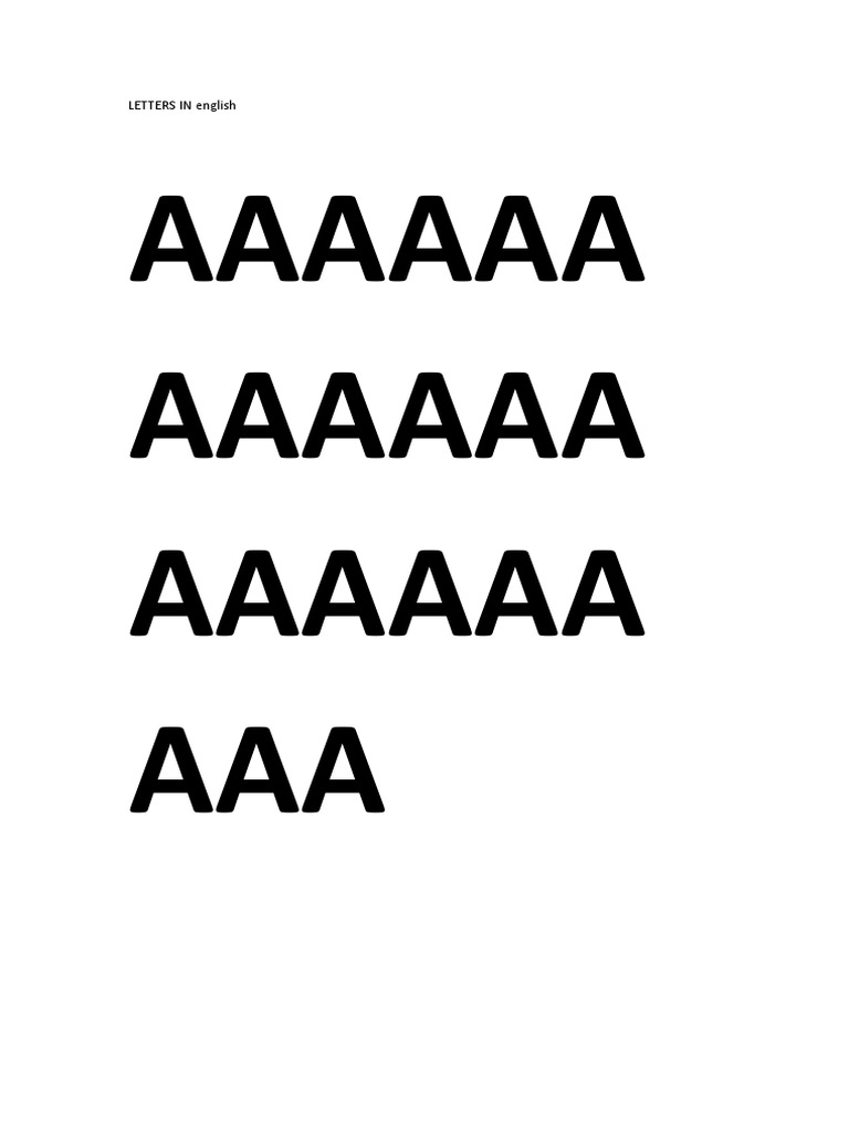 Aaaaaa Aaaaaa Aaaaaa AAA: LETTERS IN English | PDF