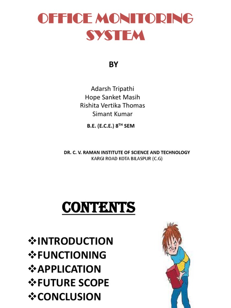Office Monitoring System | PDF | Power Supply | Electrical Components