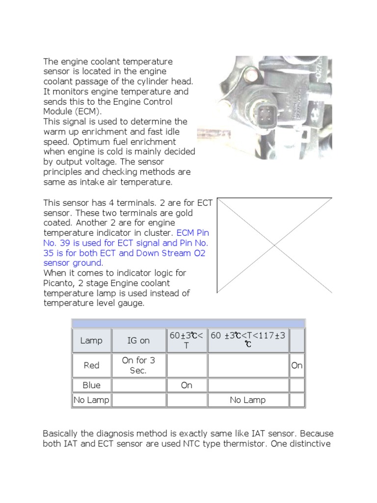 ECT-Engine Coolant Temp | PDF | Sensor | Electrical Engineering