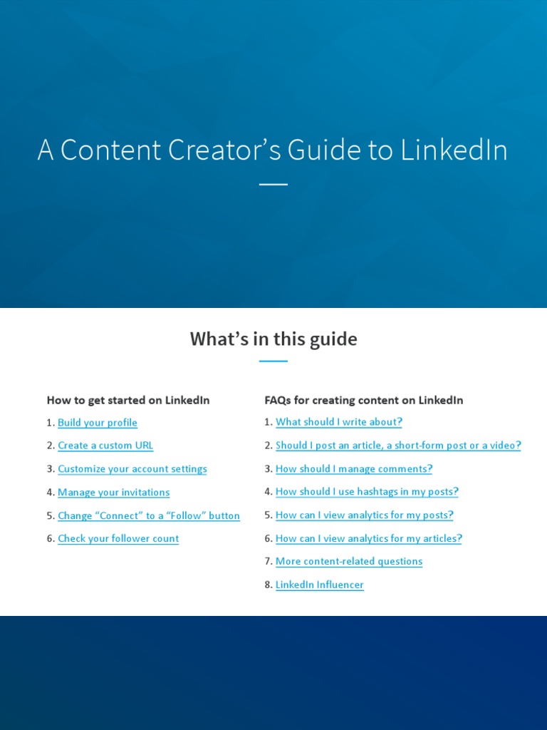A Content Creators Guide To Linkedin Compressed Download Free Pdf Linked In Internet Privacy