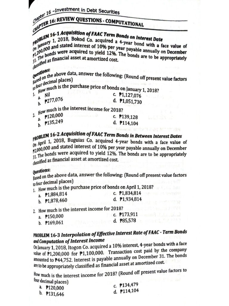 Investment in Debt Securities | PDF