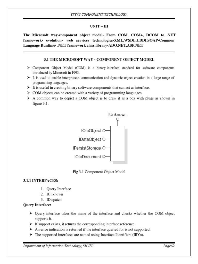 Component Technology Notes 3 | PDF | Soap | Component Object Model