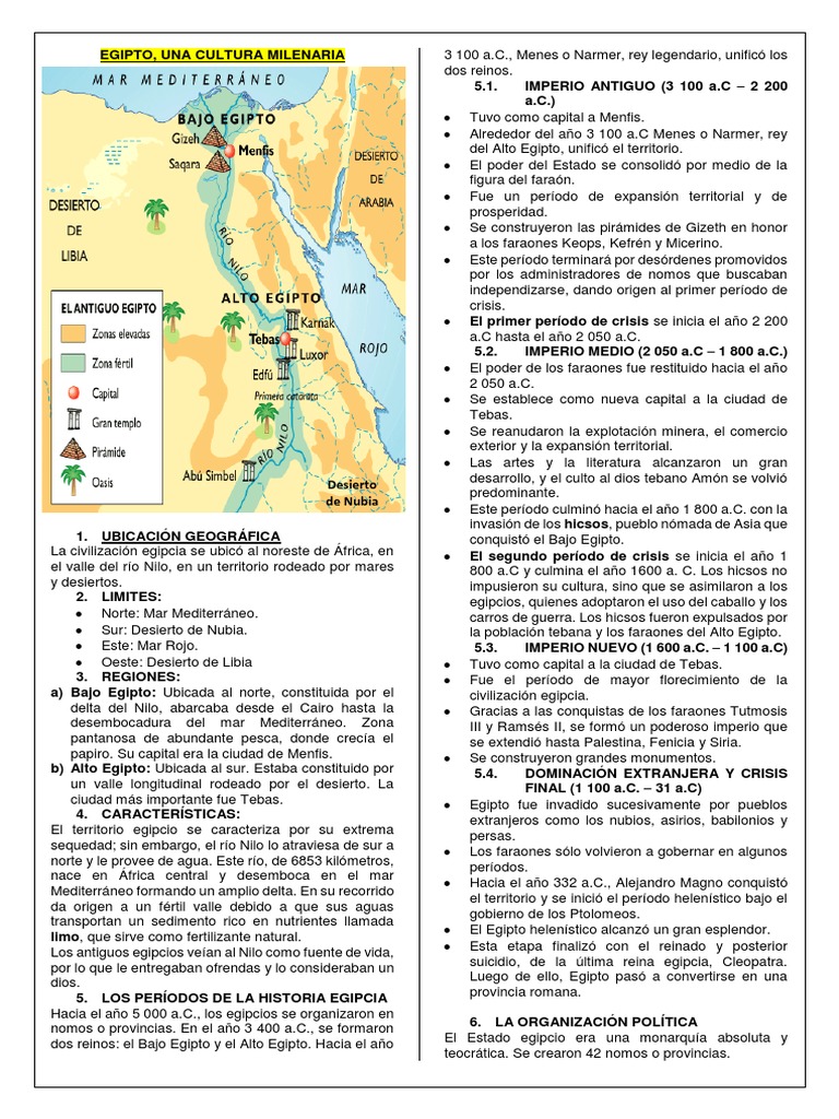 1°EGIPTO | PDF | Antiguo Egipto | Egipto