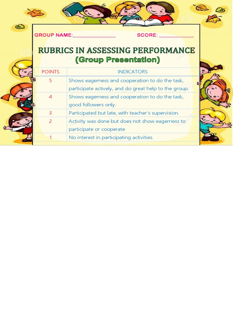 Rubrics Group Presentation | PDF