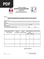 FM-LR-015 - Contractors - SubContractors Semi Annual Report | PDF