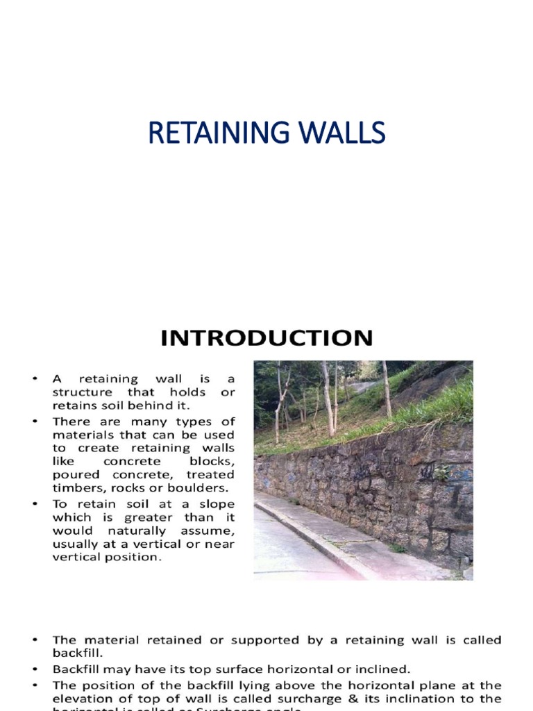 Earth Retaining Walls | PDF | Deep Foundation | Architectural Elements