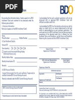 BDO Balance Transfer Low Rate Form | PDF | Credit Card | Banking