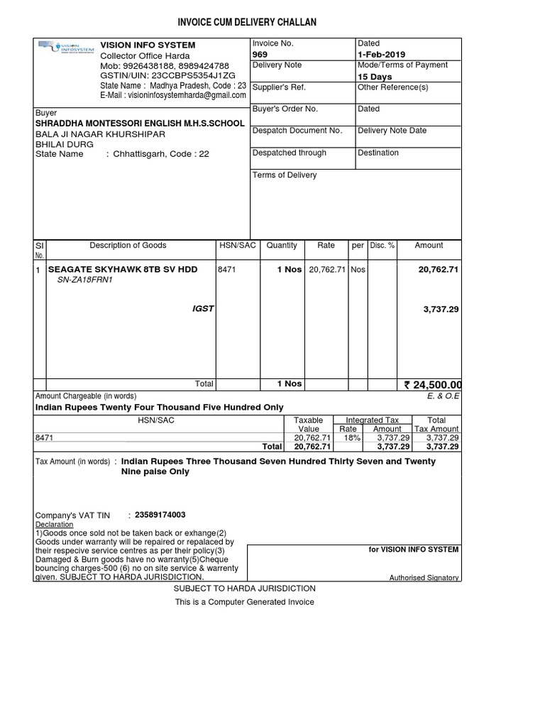 School Bill PDF | PDF | Invoice | Government Finances