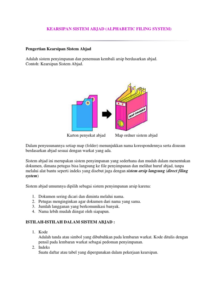 Kearsipan Sistem Abjad | PDF