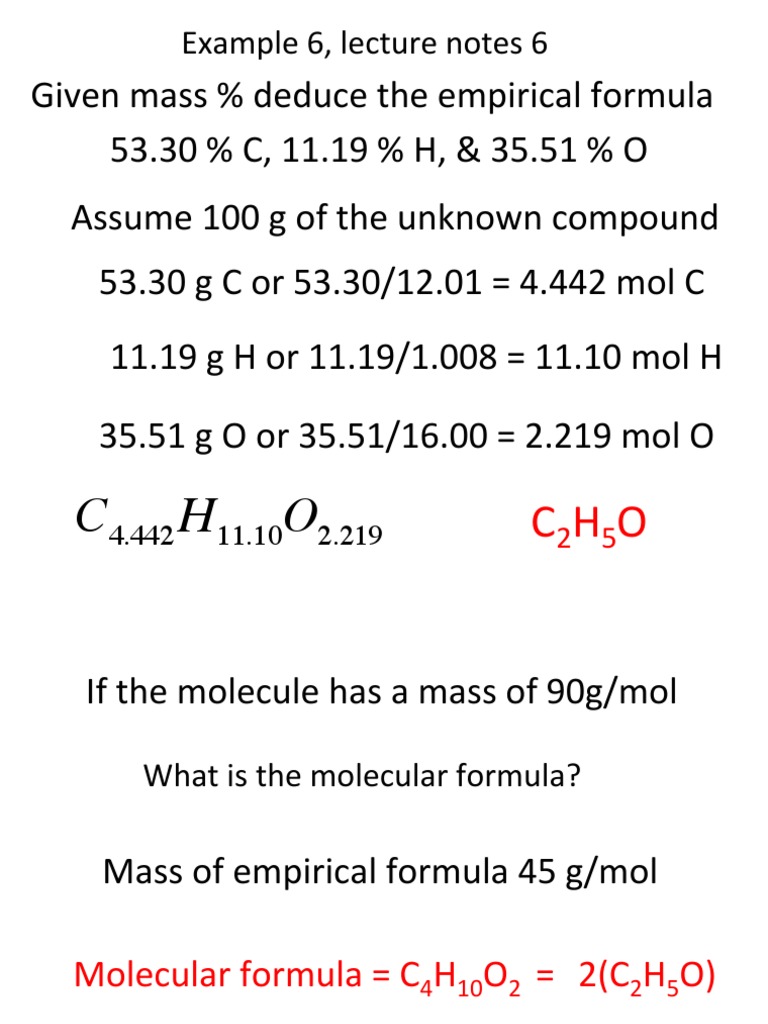 Lecture 6 PDF | PDF | Mole (Unit) | Atoms