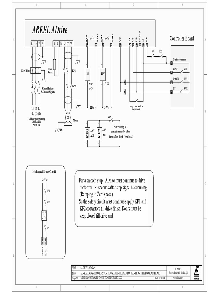 ADrive & Lift Controllers Connection Principle | PDF | Electricity ...