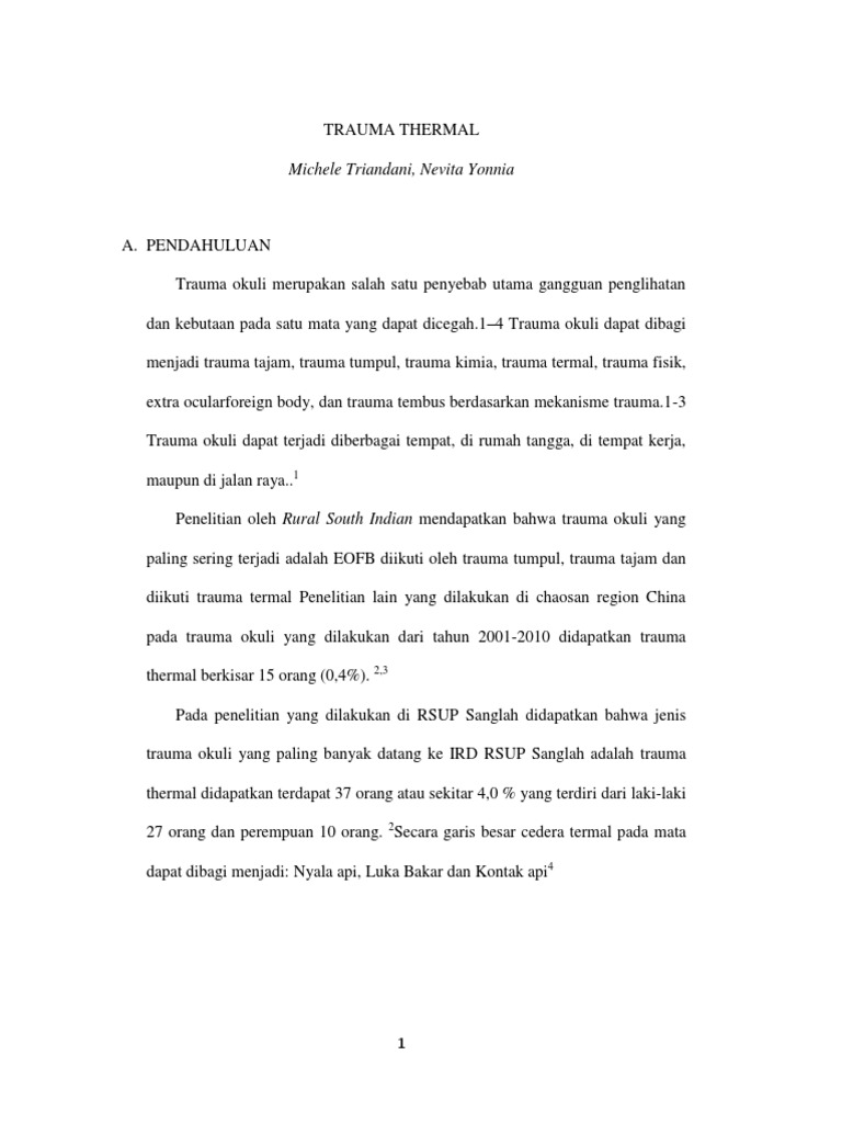 Referat Trauma Thermal | PDF
