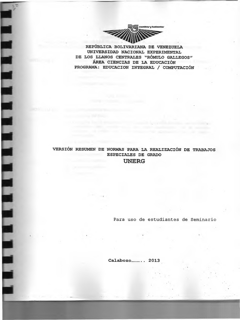 Normas Unerg PDF | PDF | Comillas | Metodología