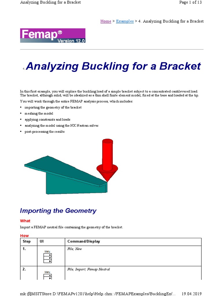 Analyzing Buckling For A Bracket: Importing The Geometry | PDF | Dialog ...