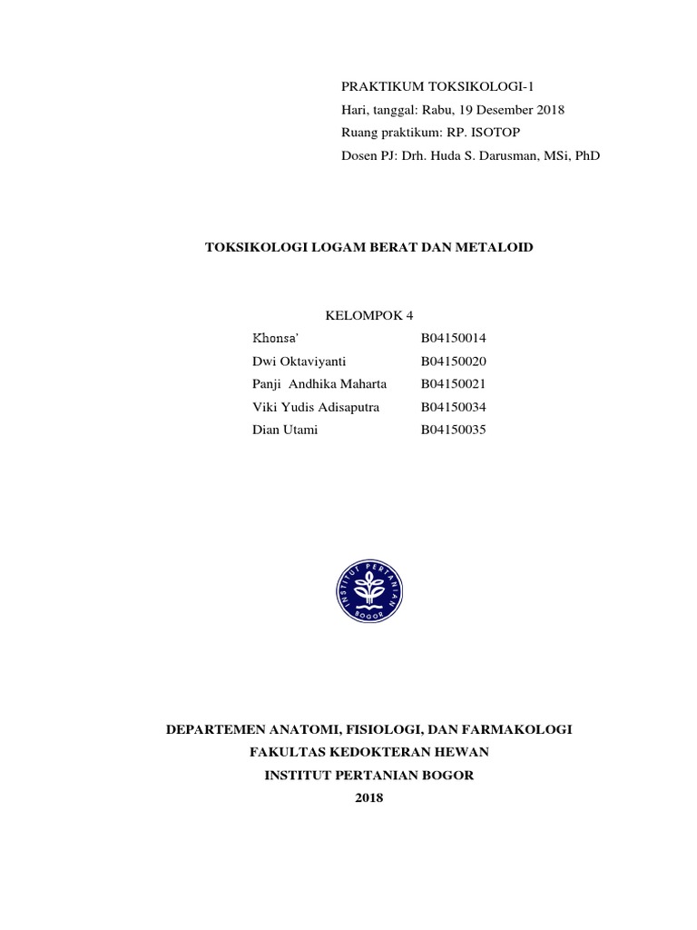 Laporan Identifikasi Logam Berat | PDF