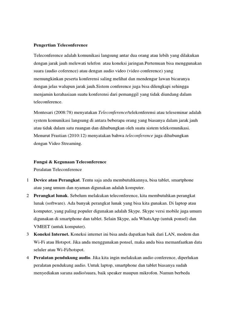 Teleconference | PDF