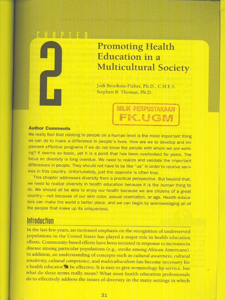 Health Education in Multicultural Society | PDF | Multiculturalism ...