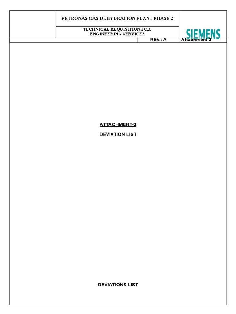 Engineering Deviation List Template | PDF