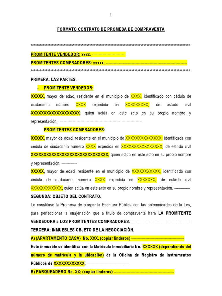 Promesa Compraventa Fna (Formato)