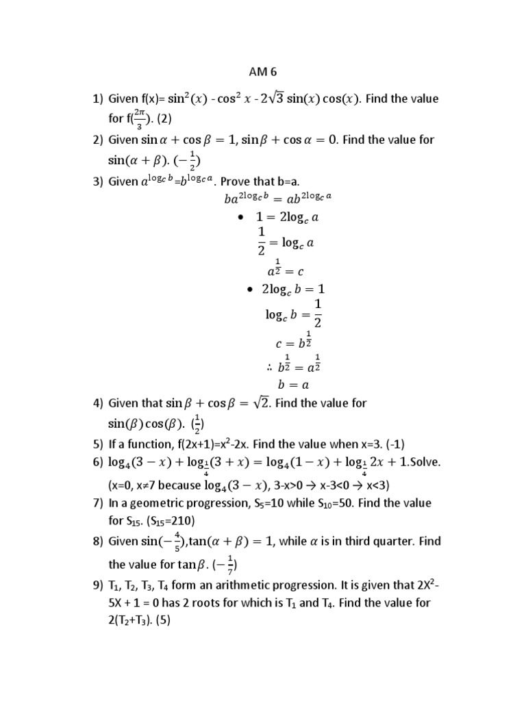 Addmath SPM Exercise | PDF | Analysis | Teaching Mathematics