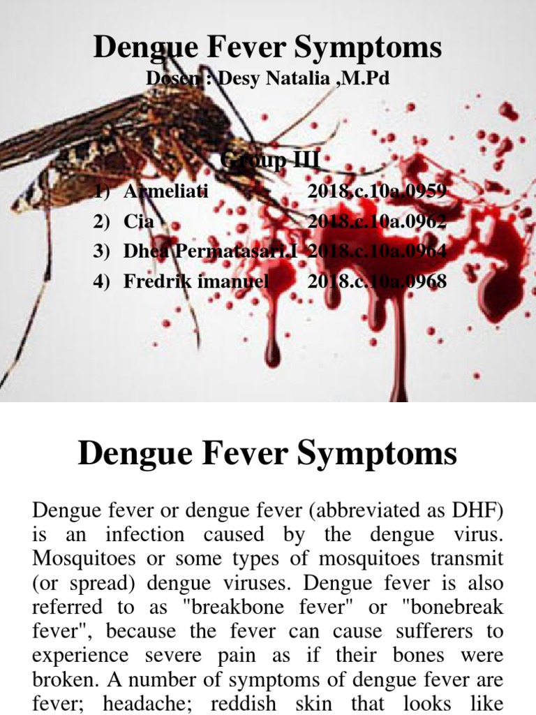Causes and Symptoms of Dengue Fever | PDF