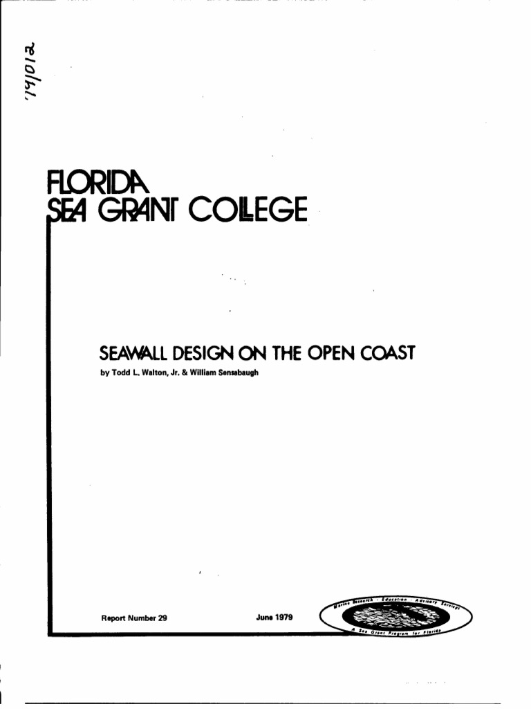 Design Considerations for Seawalls on the Open Coast: Calculating Beach ...