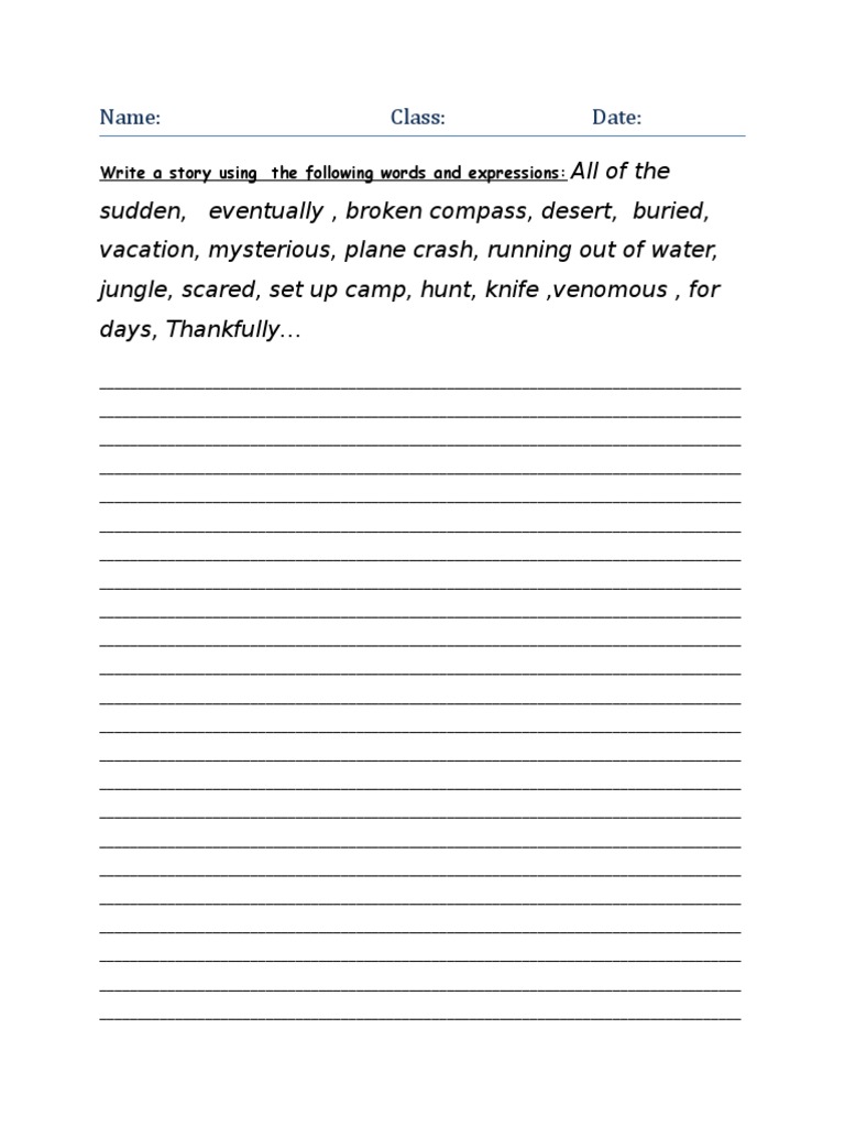 Story Writing with Given Words | PDF