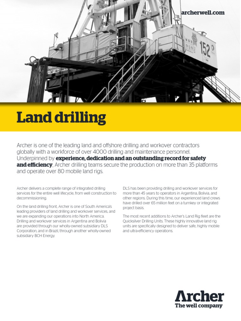 Archer Landdrilling Screen | PDF | Drilling Rig | Business