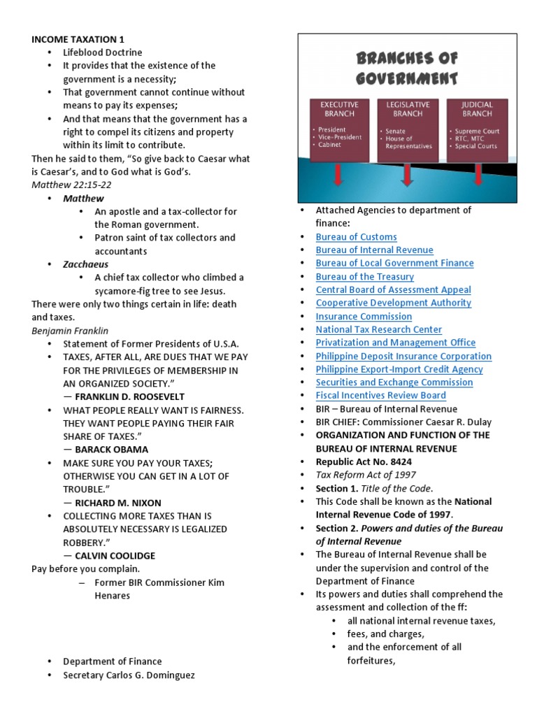 1 Organization and Function of Bir | PDF | Internal Revenue Service | Taxes