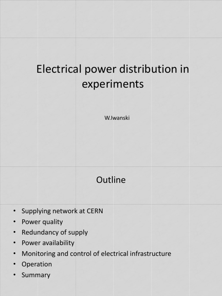Electrical Power Distribution in Experiments | PDF | Ac Power ...