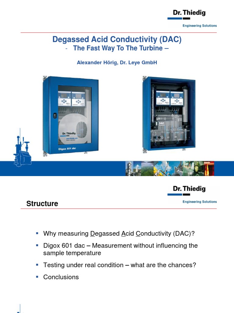 Degassed Acid Conductivity (DAC) : - The Fast Way To The Turbine | PDF ...