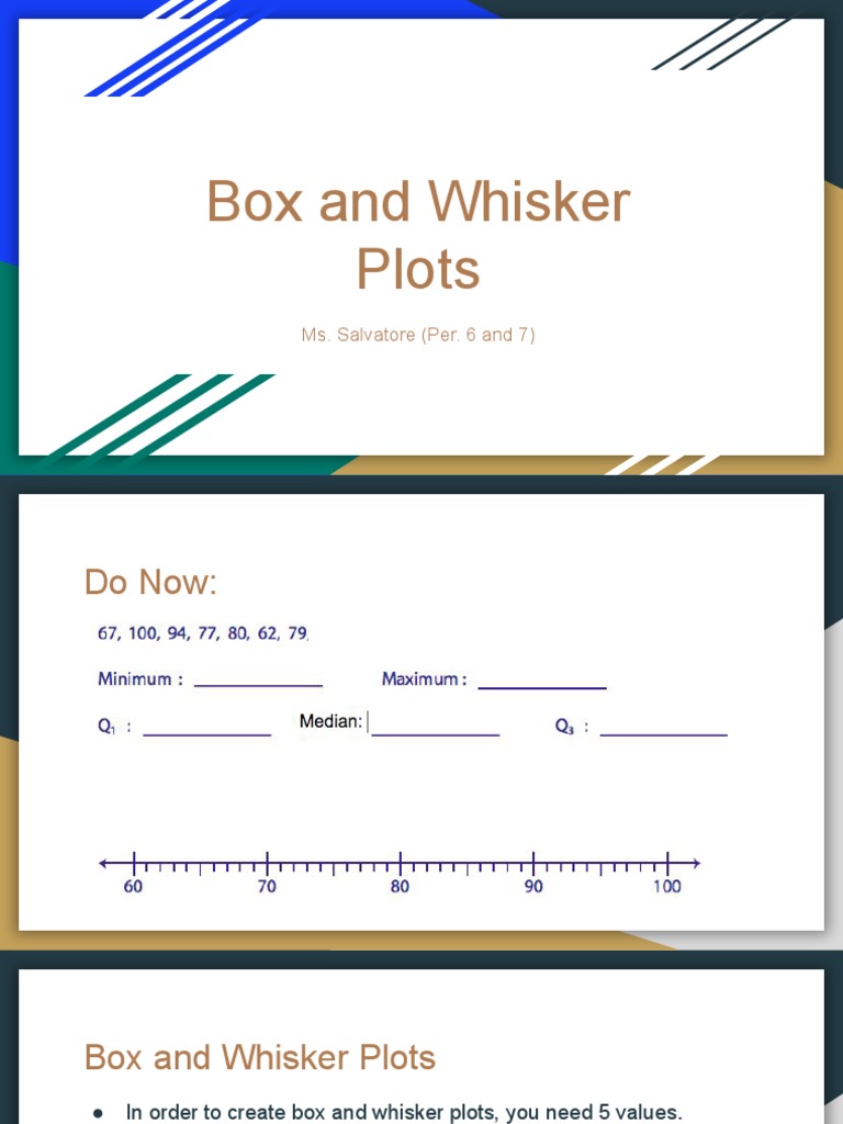 Box and Whisker Plots | PDF