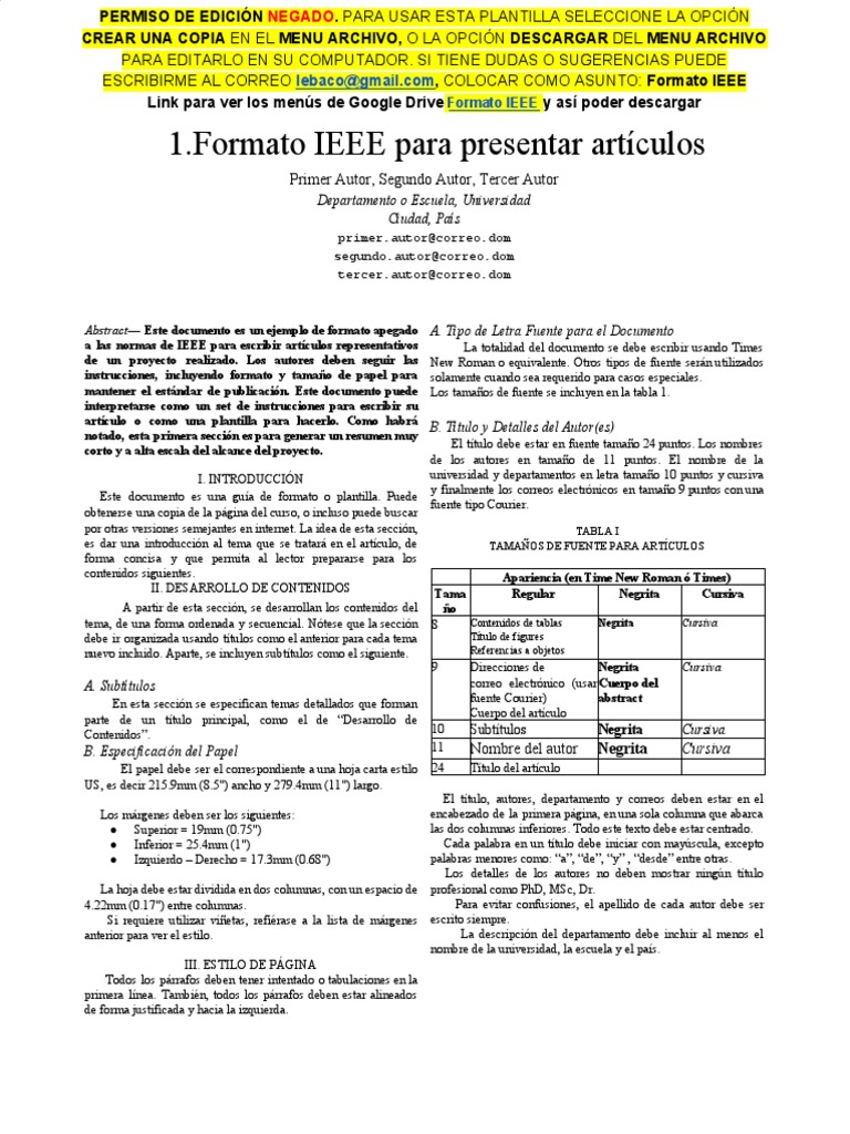 Formato IEEE PDF | PDF | Azul | Archivo de computadora