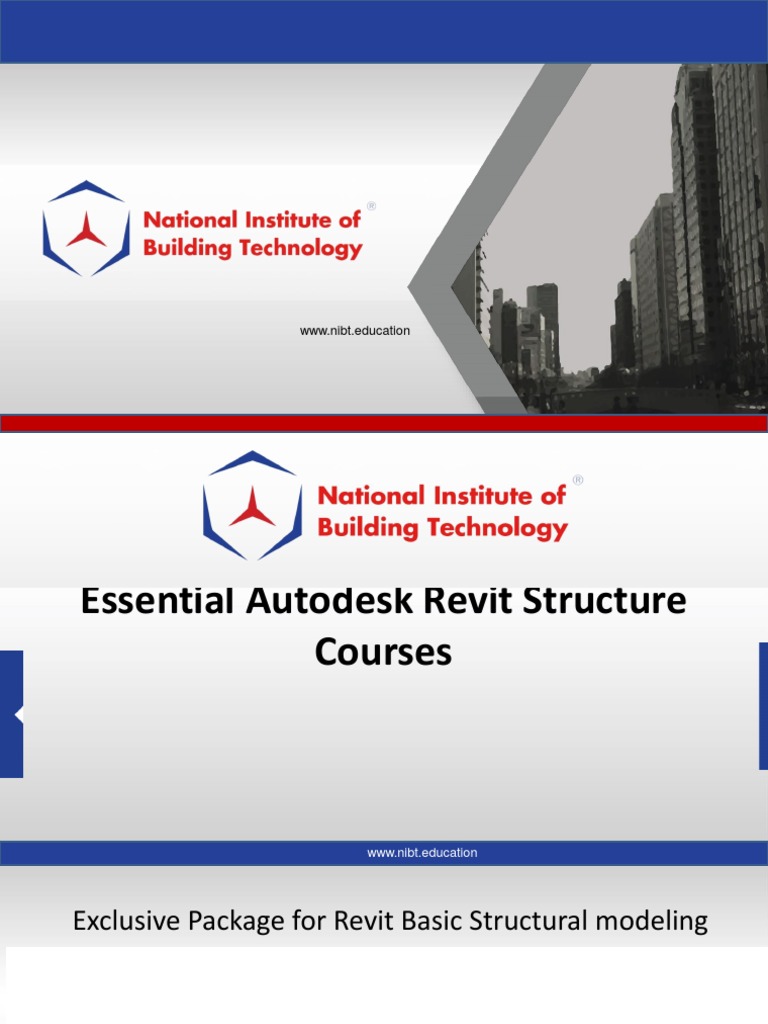 Revit Structure Basics Course Overview | PDF | Autodesk Revit ...