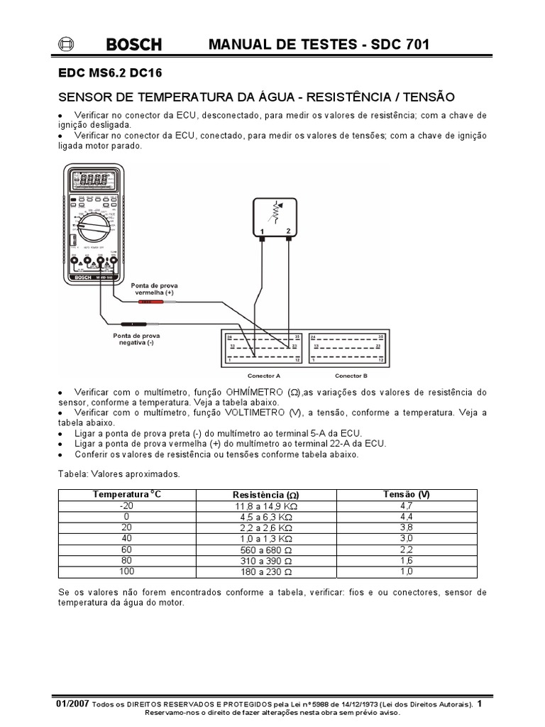 Diagrama Bosch Edc MS 6.2 DC 16 PDF | PDF | Eletricidade | Engenharia Elétrica