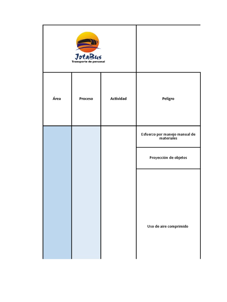 Matriz de Riesgos Jota Bus | PDF | Guante | Dolor lumbar