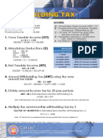 Withholding Tax Computation Under TRAIN | PDF | Payroll Tax | Taxes
