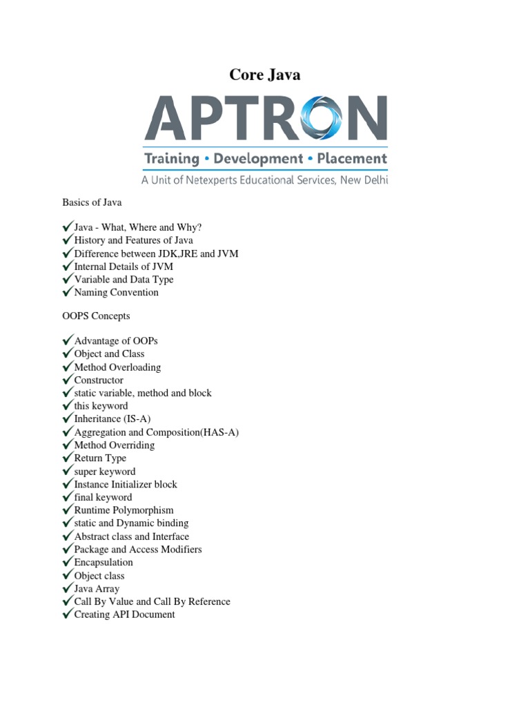 Core Java | PDF | Method (Computer Programming) | Java (Programming Language)